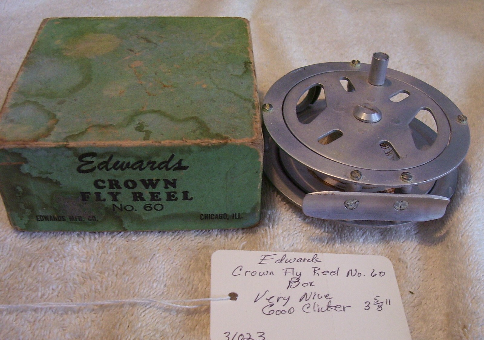 31023 EDWARDS CROWN NO 60 FLY REEL SEE TAG WORKING BOX | eBay