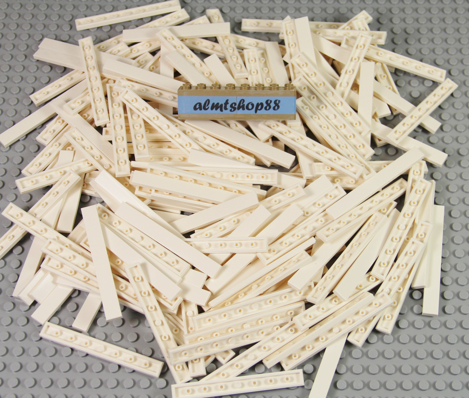 LEGO - 1x8 Tiles White - Finishing Plate Smooth Thin Flat 4162 Floor ...