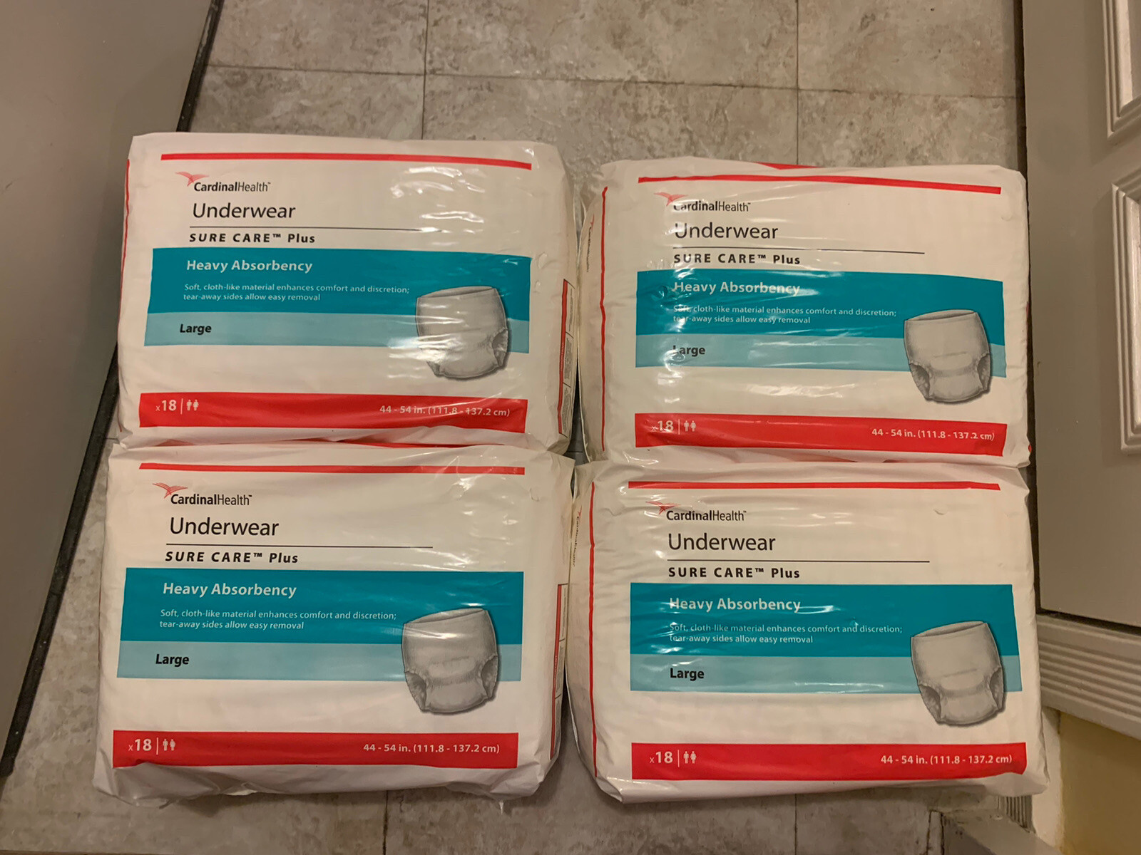 72 Count Cardinal Sure Care 1615A Adult Unisex Disposable Pull Up ...