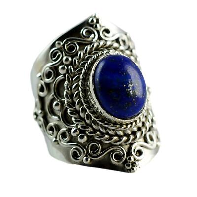 Lapis Lazuli 925 Solid Sterling Silver Handmade Ring (US-LPS-011) | eBay