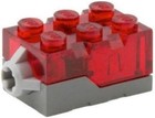 ☀️Lego Parts: Electric, Light Brick 2 x 3 x 1 1/3 Red LED Light (Trans ...