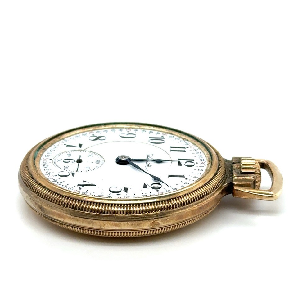 Hamilton Grade 992E 10K Gold Filled Pocket Watch C. 1934 Running Need ...