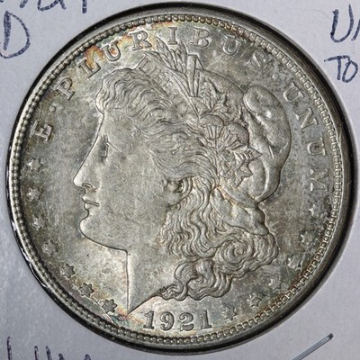 1921-D Morgan Silver Dollar UNC *UNCIRCULATED* MS TONED E314 KJHM | eBay