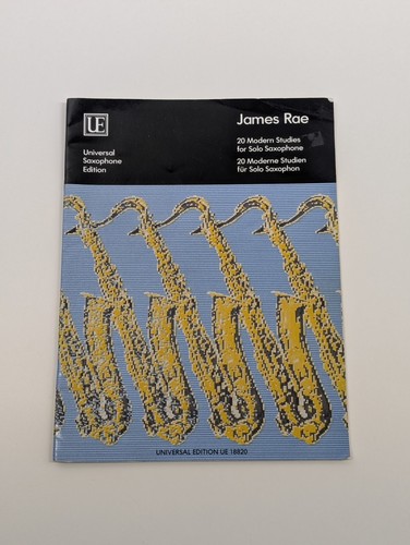 20 Modern Studies for Solo Saxophone by James Rae Sheet Music Songbook ...