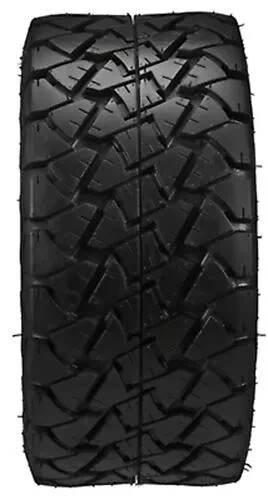 (4) Golf Cart 22x10-12 Trail Fox A/T Tires on 12x7 8-Spoke Black Steel ...