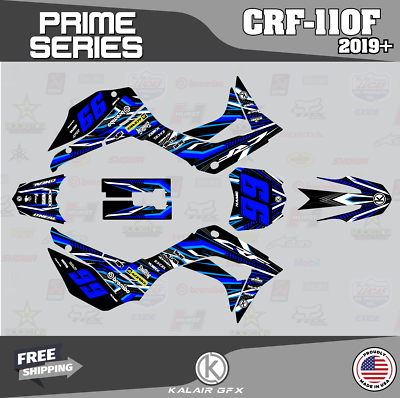 Graphics Kit for HONDA CRF110F CRF110 2019 2020 2021 PRIME-blue | eBay
