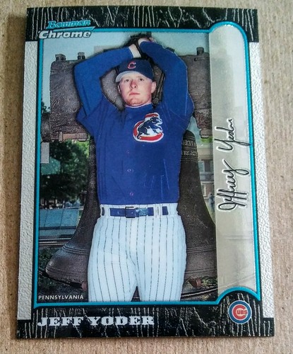 1999 BOWMAN CHROME PENNSYLVANIA INTERNATIONAL #176 JEFF YODER CUBS ...