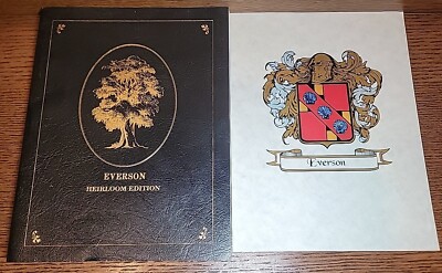1653 Everson Heirloom Edition Book Genealogy Family Tree History Crest ...