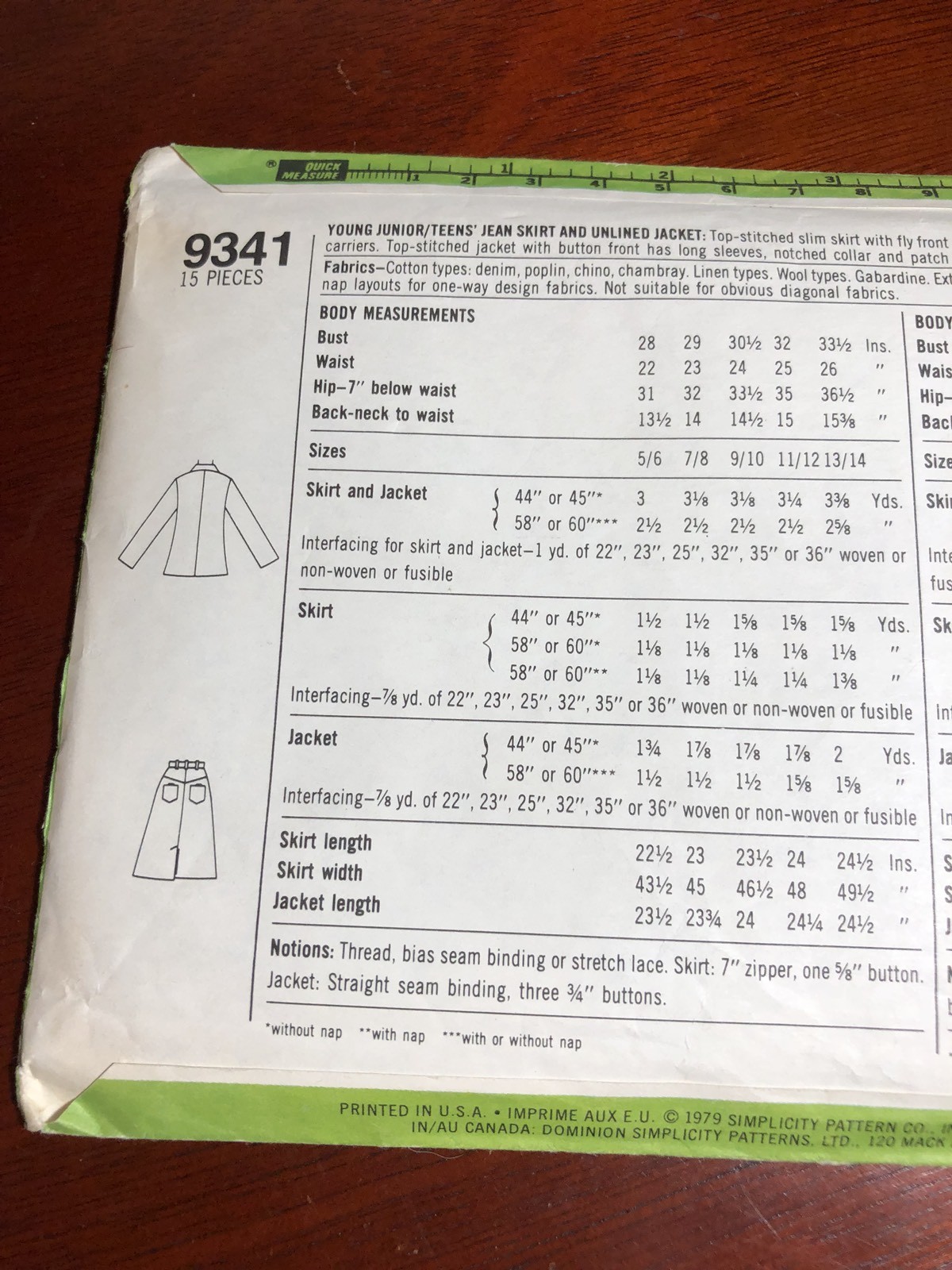 Patterns Sewing 1970’s Juniors Simplicity Pattern Number 9341 SZ 9/10 ...