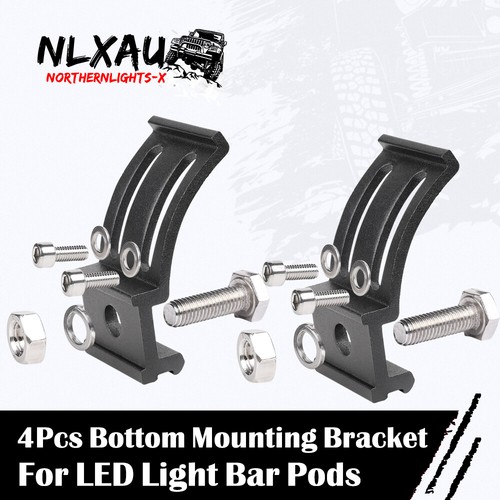 4Pcs Bottom Mount Brackets Rotating Mounting Base Holder For LED Light ...