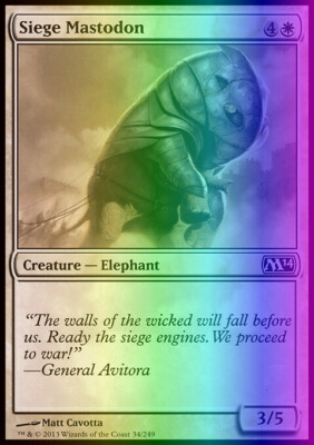 Magic the Gathering MTG Siege Mastodon (34) Magic 2014 LP FOIL | eBay
