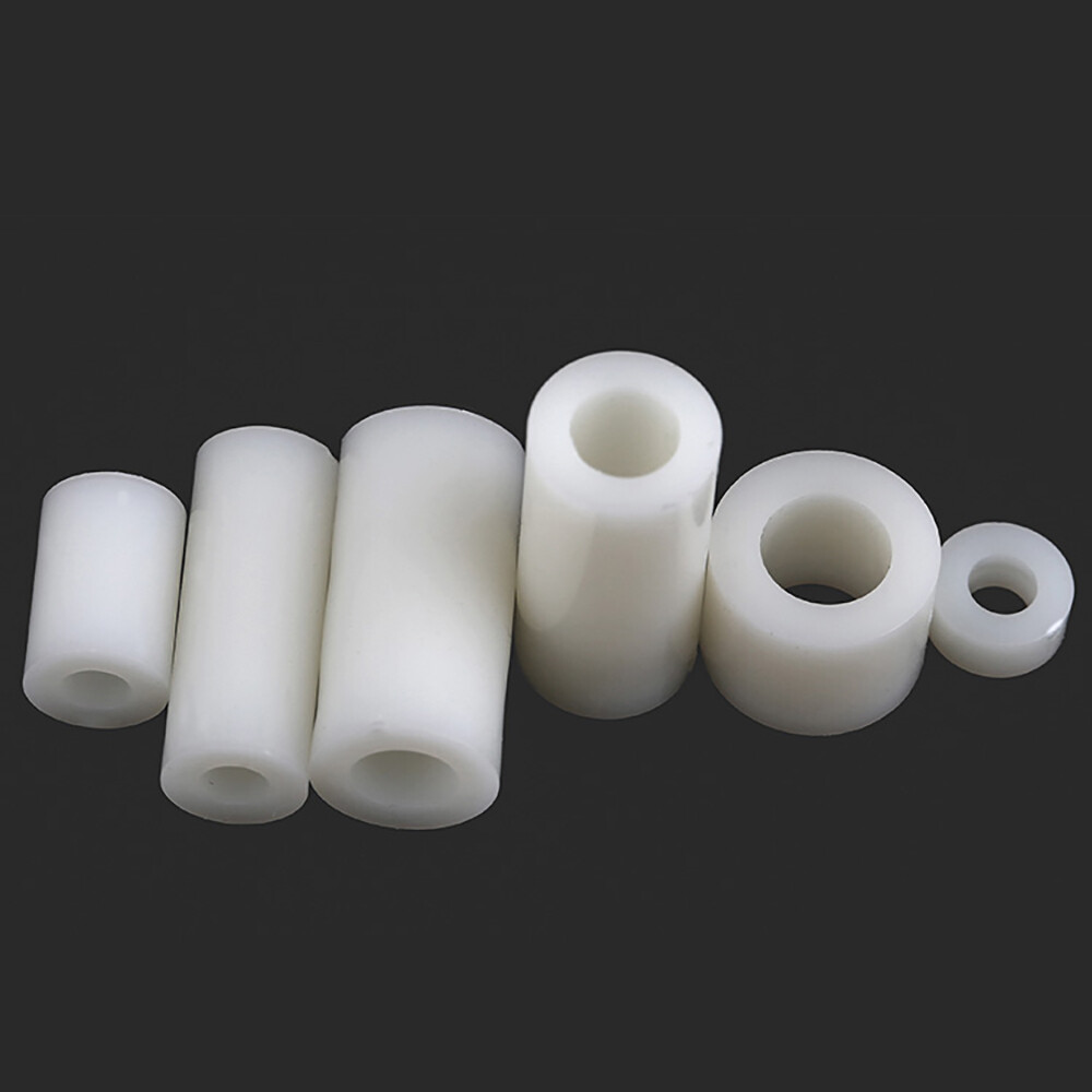 Nylon Spacers Standoff White ABS Plastic Round Tube Washers PCB M3 M4 ...