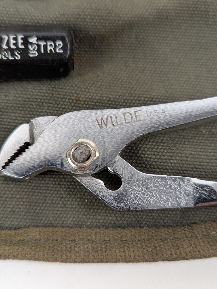 US Military American Kal Tool Kit Canvas Roll Upson Wilde SAE Wrench ...