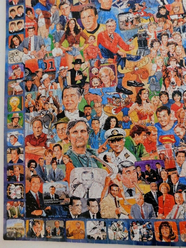 Jigsaw Puzzle Television History 1000 Piece Favorite TV Characters | eBay