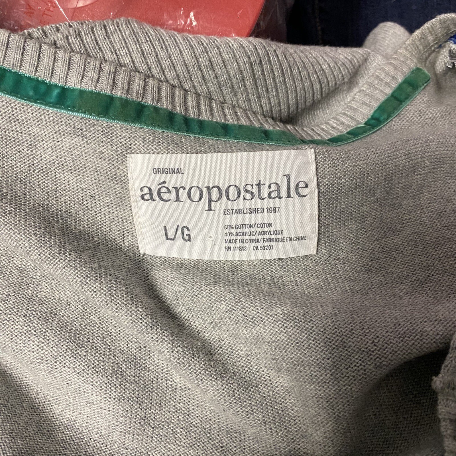 Aéropostale Gray Blue Green Argyle Button Up Sweater Cardigan Women’s ...