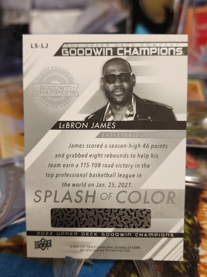LEBRON JAMES 2022 Goodwin Champions Splash of Color 3D Lenticular ...