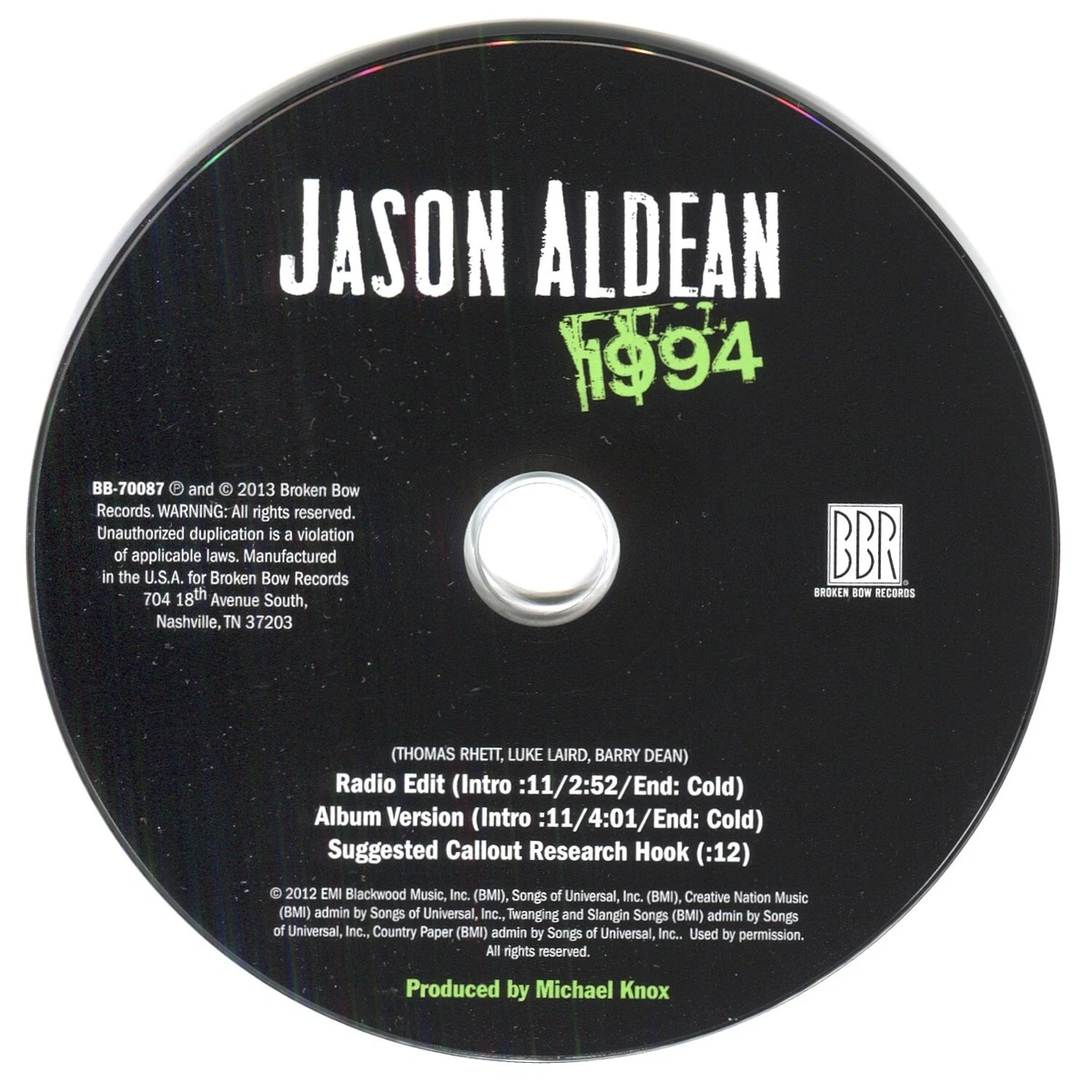 Jason Aldean 1994 Album Cover
