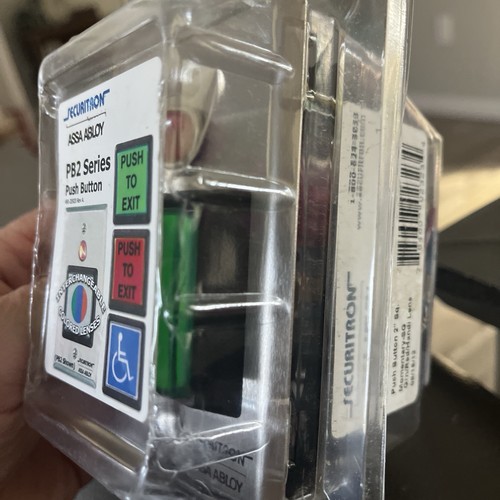 NEW SECURITRON PB2 Stainless Steel Illuminated Push to Exit Button 3 ...