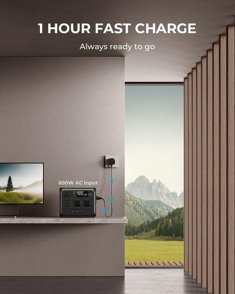 BLUETTI AC60 403Wh 600W Used Portable Power Station LiFePO4 IP65 for ...