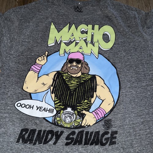 MACHO MAN Randy Savage Licensed Retro Wrestling T-Shirt Size Large WWE ...