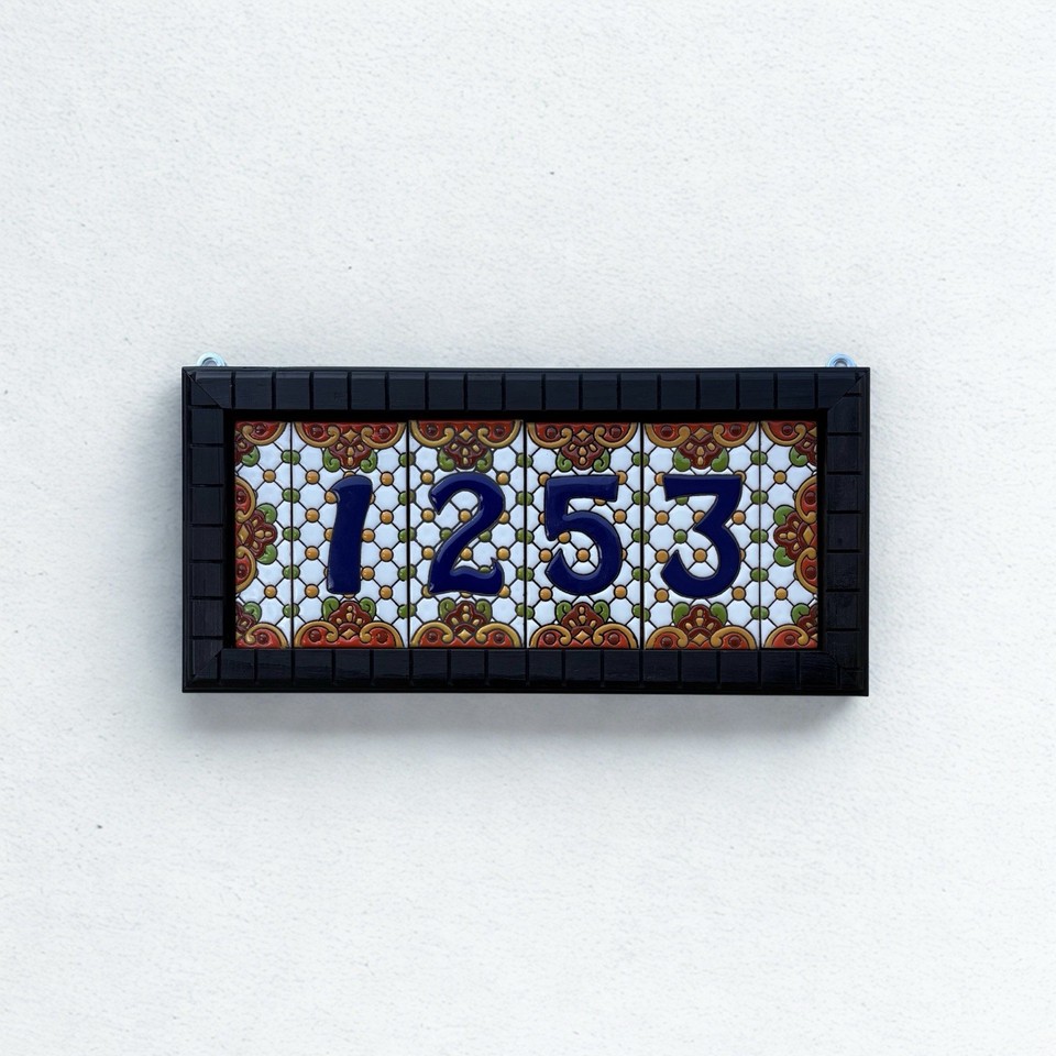 House Number Frame, House Numbers Sign, Talavera Tile, Ceramic Tile | eBay