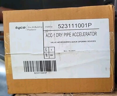 Tyco ACC-1 Dry Pipe Accelerator With Trim Kit New | eBay