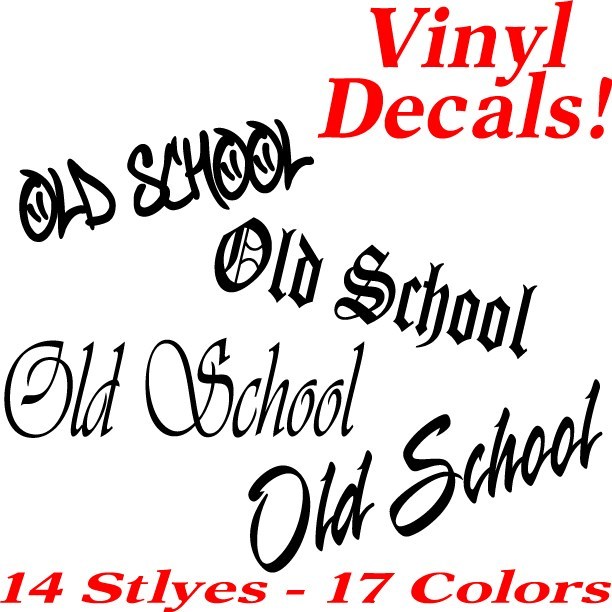 "Old School" Window Decal, Funny, Car, Truck, Vinyl Sticker, JDM Racing ...