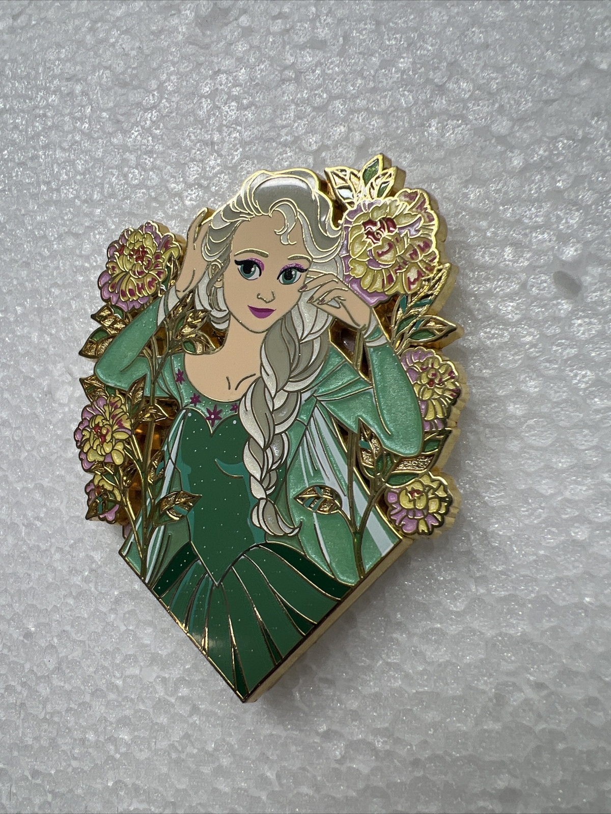ELSA FROZEN Pretty Posie Collection Flowers Green LE25 Disney Fantasy ...