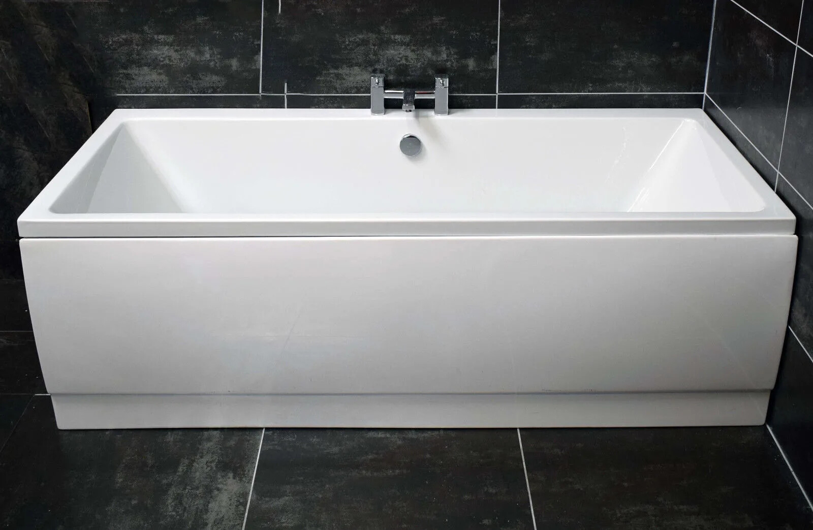 Suzie Bath 1700 x 750mm Square Style Thin Rim Bath With Extra ...