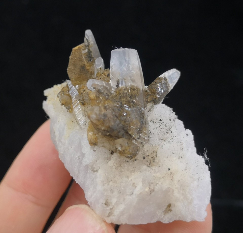 53mm 38g NEW FIND water clear Calcite on Quartz, Natural Mineral Specimen | eBay