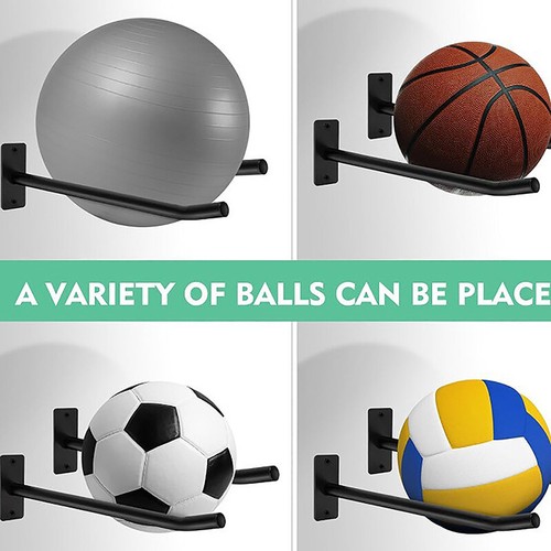 2Pcs Metal Exercise Ball Wall Rack for Gym Storage Yoga Ball Stability ...