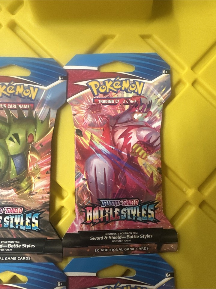 Pokemon TCG Battle Styles Sleeved Booster Art Set 4 Packs - New Factory ...