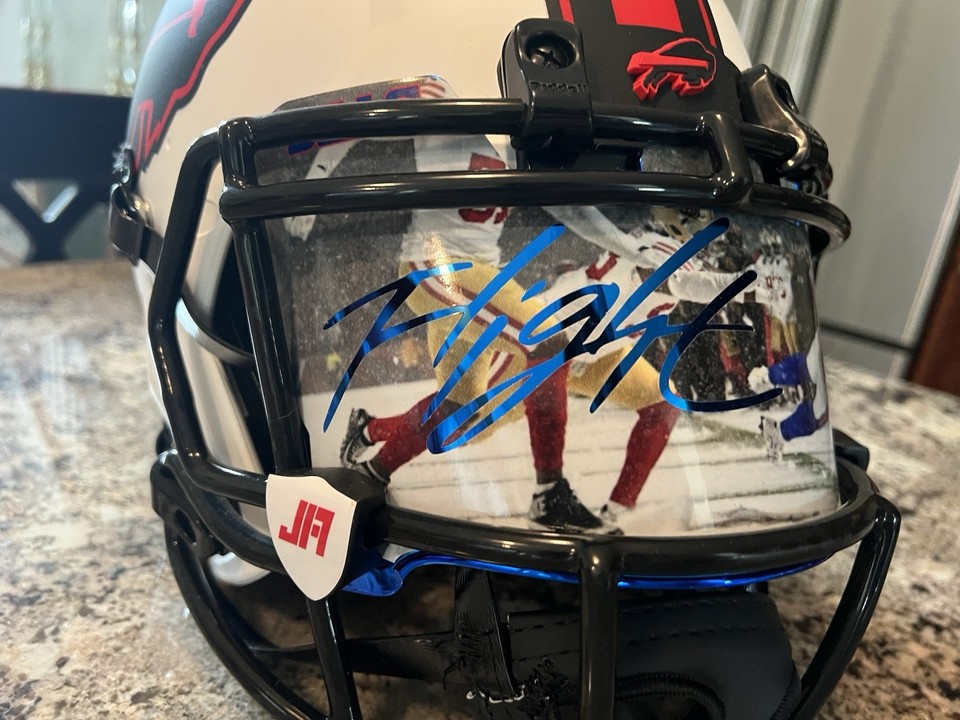 Josh Allen Buffalo Bills Signed and Scripted Lunar Authentic F/S Helmet ...