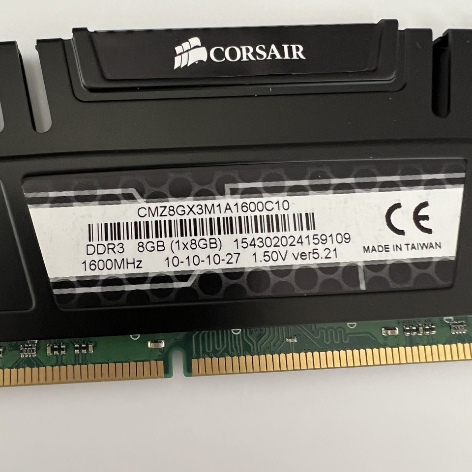 CMZ8GX3M1A1600C10 Corsair Vengeance 8GB DDR3 12800 Memory Stick RAM ...
