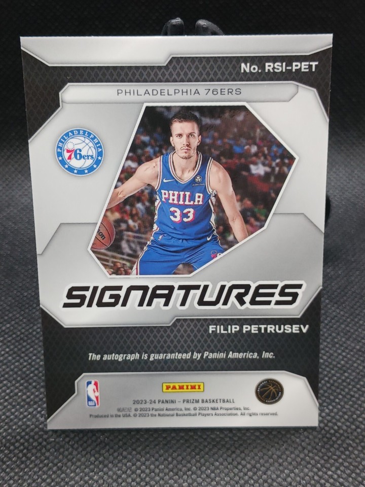 2023-24 Prizm Signatures - Filip Petrusev RC #RSI-PET Philadelphia ...