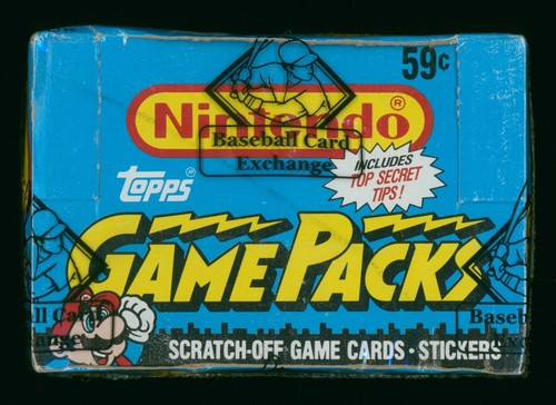 1989 TOPPS NINTENDO GAME PACKS UNOPENED CELLO JUMBO WAX BOX BBCE ...