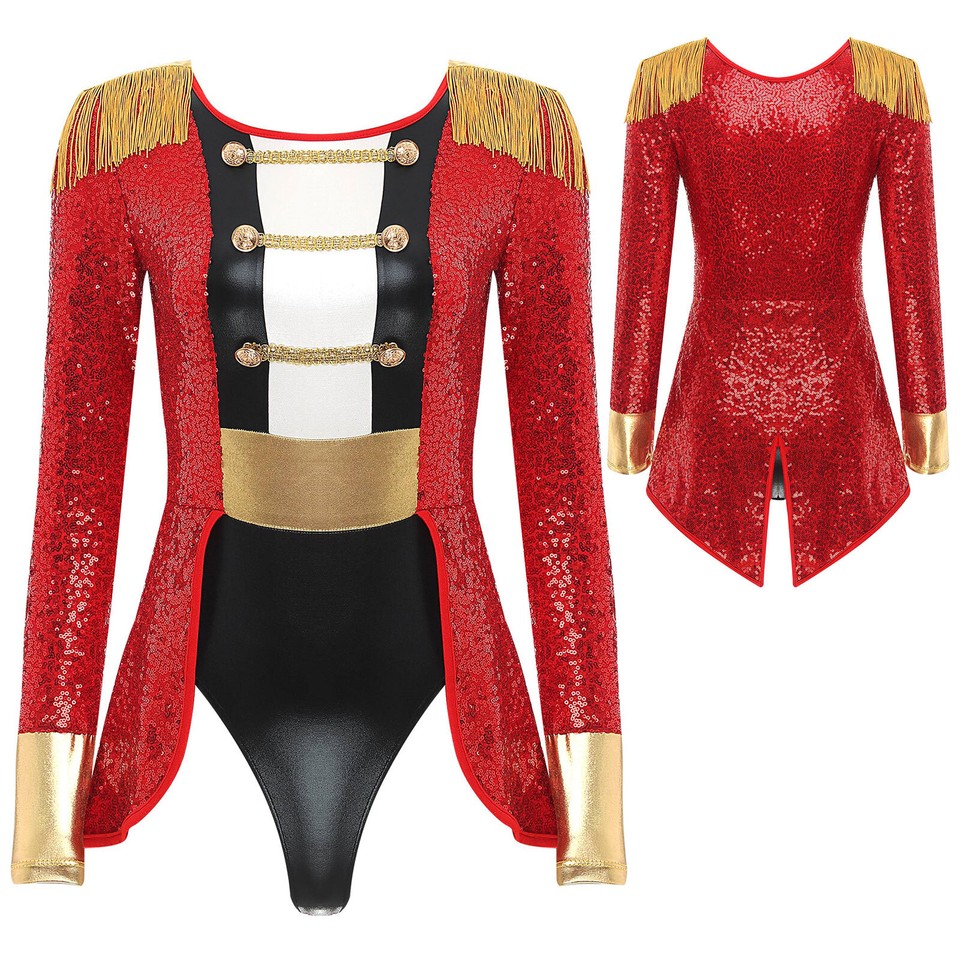 Us Womens Circus Ringmaster Cosplay Costume Halloween Showman Skirted