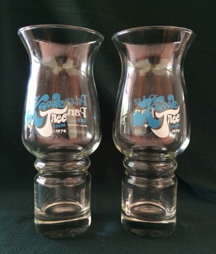 VINTAGE KAPOK TREE INN 1976 PETER PAN INN HEAVY BASE TALL GLASS URBANA ...