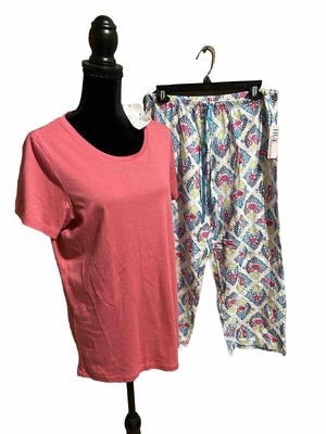 Hue Women’s Matching Two Piece Capri Pajama Lounge Set NWT | eBay