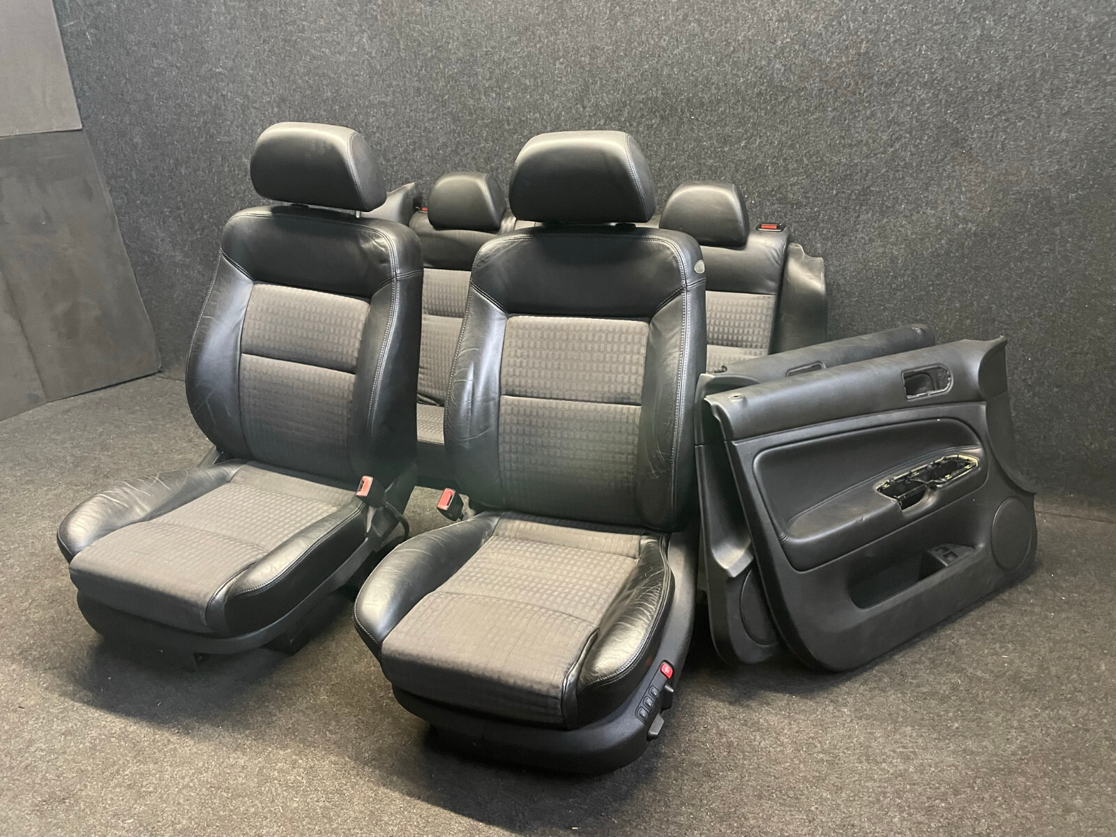 TEIL-LEDER Austattung VW Passat 3BG SCHWARZ Sitze LEDER komplett ...