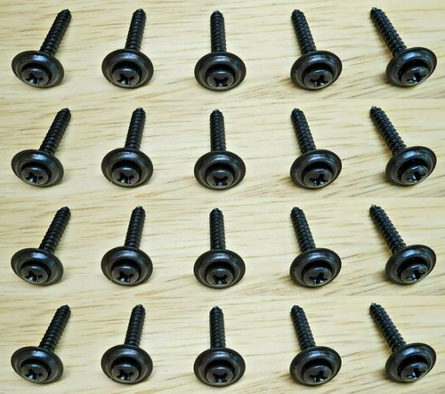 20 BLACK KICK PANEL SCREWS! FOR GM BEL AIR IMPALA BISCAYNE C10 NOVA ...