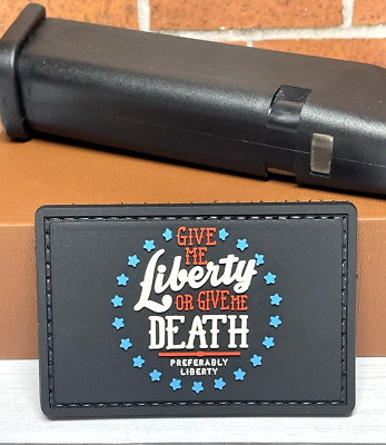 Tactical Morale Patch - PVC USA Liberty or Death Patch - Military Gun ...