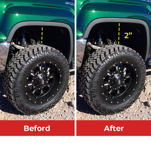 2" Rear Upper Shock Extender Kit For RWD Chevrolet A F G & X-Body 60's ...