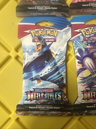 Pokemon TCG Battle Styles Sleeved Booster Art Set 4 Packs - New Factory ...