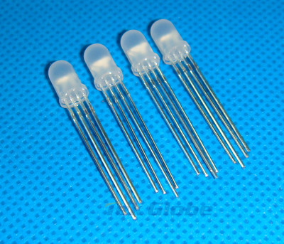 10pcs 5mm DIP 4 Pin RGB LED Tri-color RGB Diffused LED Common Anode | eBay