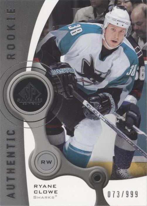 2005-06 SP Game Used Edition - Authentic Rookies Ryane Clowe #155 /999 ...