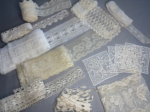 Antique Vintage Lace Trim Mixed Lot of 13 pc - Doll Restoration Sewing ...
