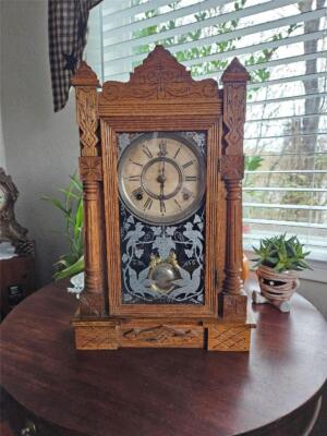 Gilbert "Prince" 8 Day Oak Mantle Clock | eBay