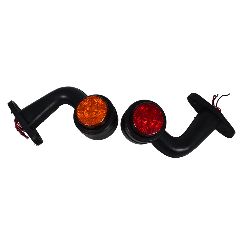 2pcs LED Red 12V Flank Marker Position Lights Lamps Tractor Caravan ...