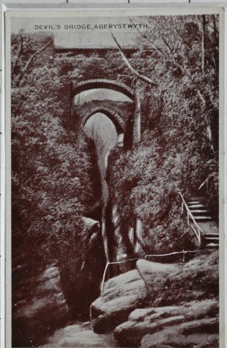Carte Postale Vintage DEVIL'S BRIDGE Aberystwyth Galles | eBay